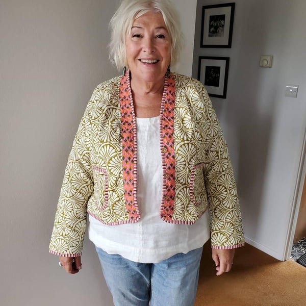 Cotton Women's Quilted Jacket Patchwork Boho Style Quilted Handmade ...