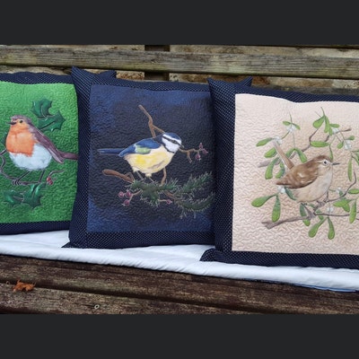 PDF Pattern for Highlands Quilt Block 1 Pheasant and Wild Grasses Raw ...