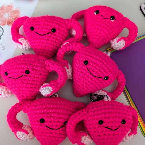 Crochet Pattern Uterus Model Keychain, Crochet Uterus, Amigurumi Uterus ...