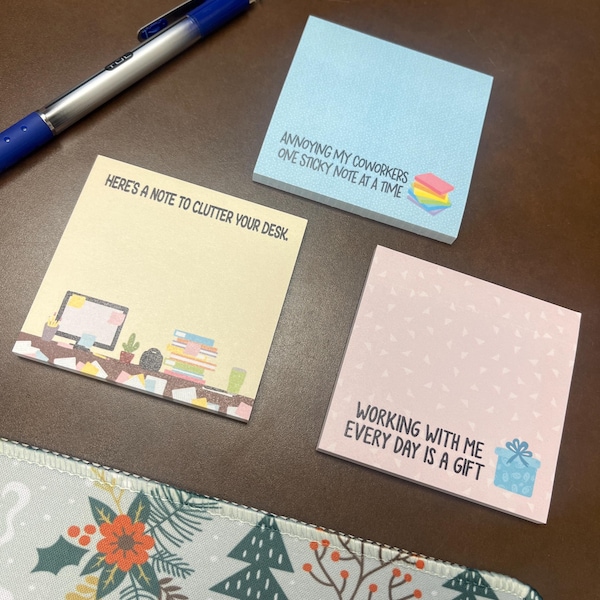 Everything is Fine Sticky Notes, Funny Memo Pad, Cute Notepad, Home ...