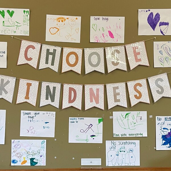 Bulletin Board Bunting | SPOTTY BOHO | Editable - Etsy