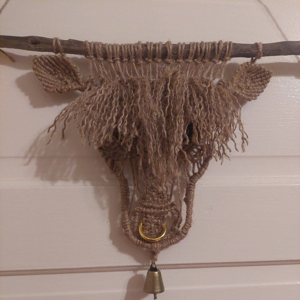 DIY Macrame Highland Cow Tutorial: Farmhouse Decor (PDF Pattern) - Etsy