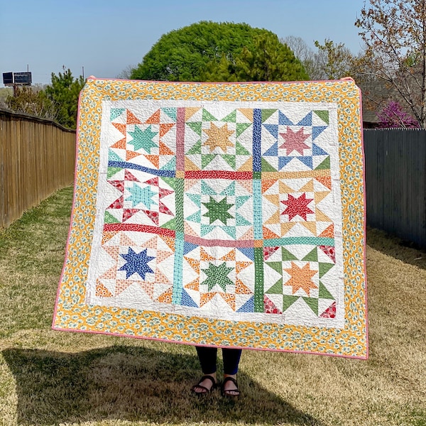 Chain of Stars Quilt - PDF Pattern - Etsy