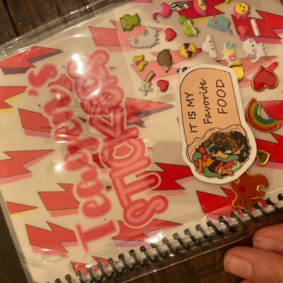 Composition Notebook Style Reusable Sticker Book - Etsy