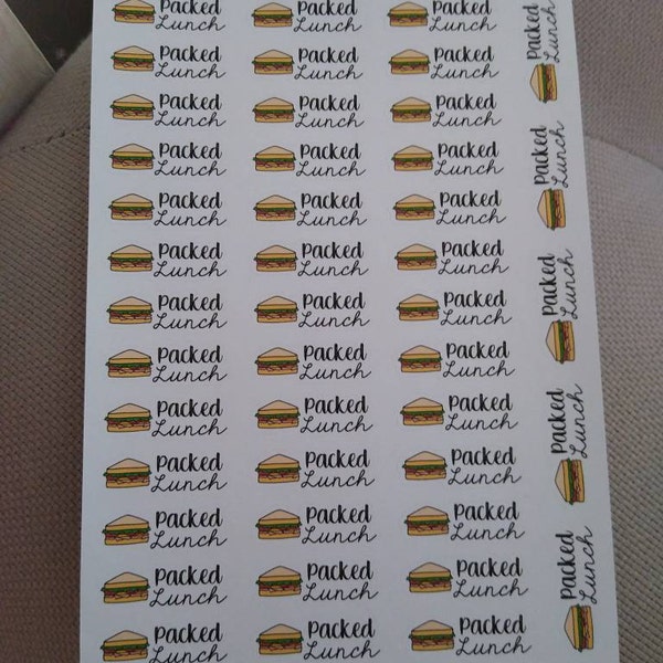 Packed Lunch Script Planner Stickers - School Planner Stickers ...