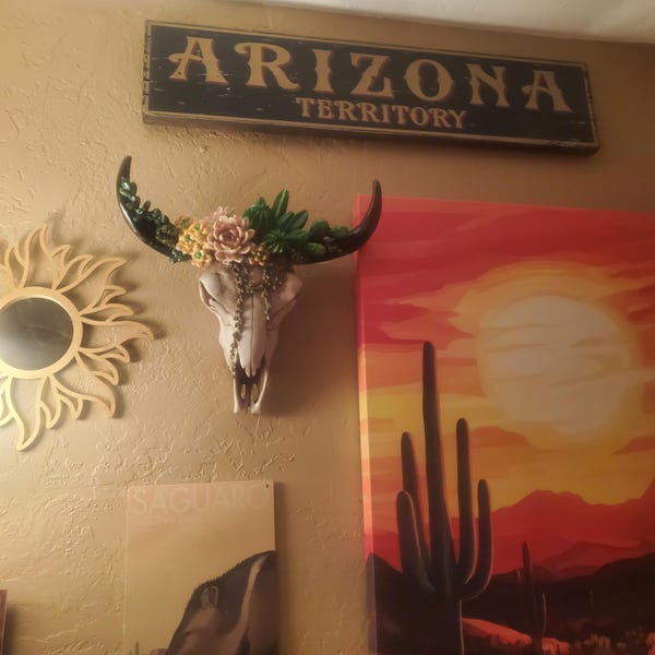 Distressed Arizona Territory Sign, Rustic Wooden Wall Decor - Etsy
