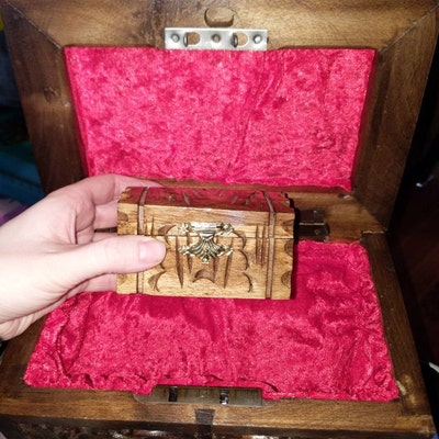 Personalized Large Secret Lock Jewelry Box With Key, Vintage Wood Box ...