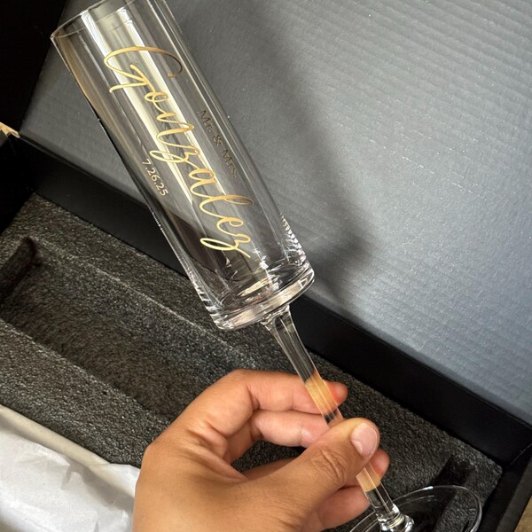 TOP SELLER - Custom Modern Toasting Flutes With Gift Box Option ...