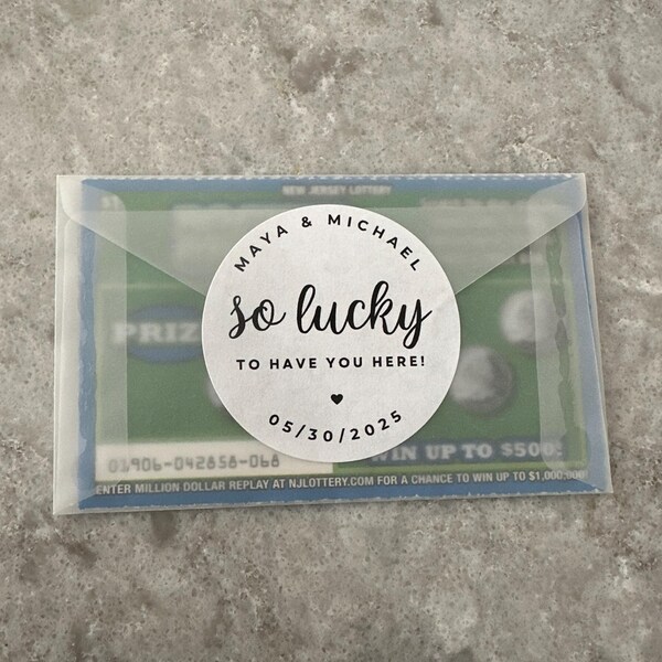 20 Get Lucky Tonight Lottery Ticket Favor Bag || Personalized Wedding ...
