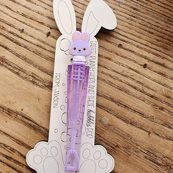 Personalized Easter Bubble Cards • Class Bubbles • Easter Favors ...