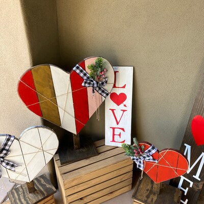 Rustic Wood Love Sign, Rustic Valentines Decor - Etsy