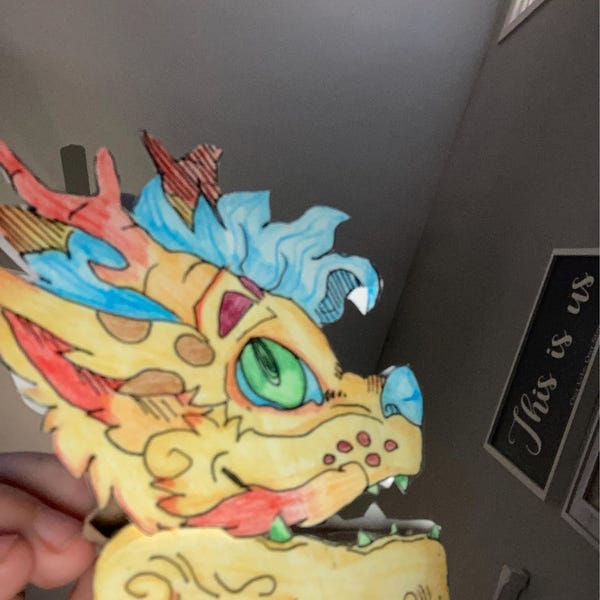 Printable Paper Dragon Puppet Template Base Pattern - Etsy