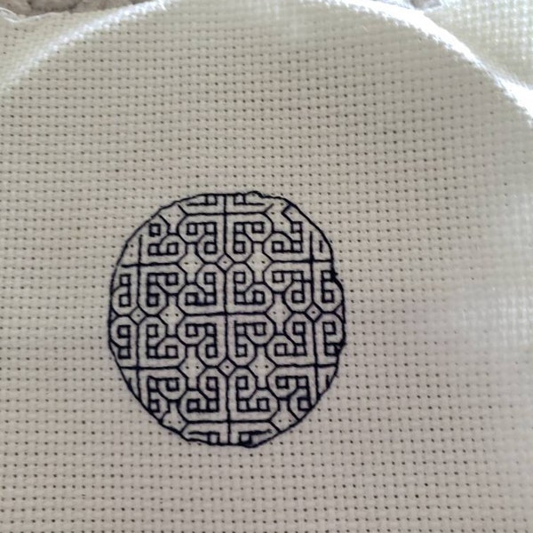 Circles Sampler Blackwork Pattern, PDF Blackwork Embroidery Chart, Downloadable PDF Embroidery ...