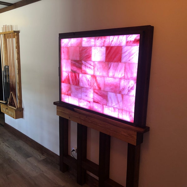 36" X 48" Rare White Himalayan Salt Brick Wall With Full Color Spectrum ...