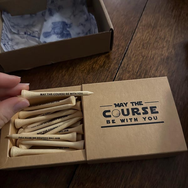 Golf Tees May the Course Be With You Funny Gift for Dad Grandpa for ...