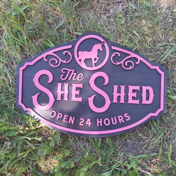 She Shed Sign SVG Laser Cut Files for Glowforge - Laser Cutter Artwork ...