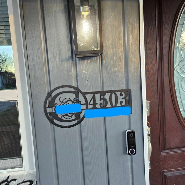 Split Letter Custom Address Sign - Custom Sign - Outdoor Metal Sign ...