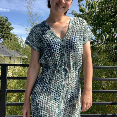 CROCHET PATTERN Pua Poa Beach Swimsuit Cover up Sustainable Apparel ...