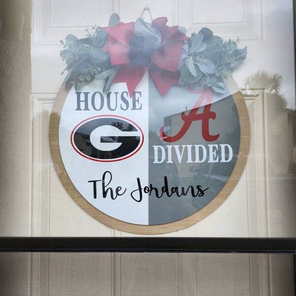 House Divided Door Sign | House Divided Sign | House Divided Wreath ...