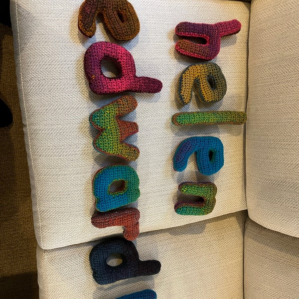 Crochet Pattern: Alphabet Lowercase Letters, Soft Letters, Play Letters ...