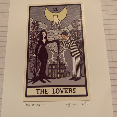 The Lovers VI Tarot Card Art Hand-cut Art Card Mounted on 5x7 Backing ...