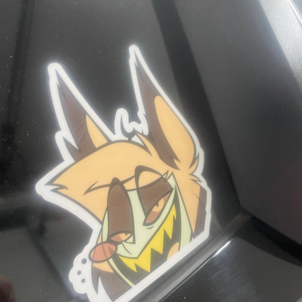 Alastor Car Window Peeker Sticker Hazbin Hotel Peeper Window Decal ...