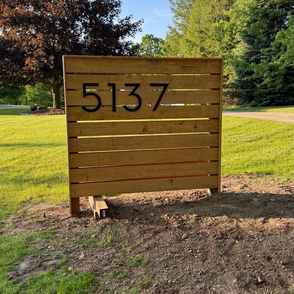 Large Modern House Numbers - Address Numbers, Door Numbers, 12 Inch ...