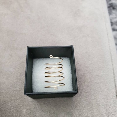 Simple Spiral Midi Rings / Minimalist Coil Ring Gold Band - Etsy
