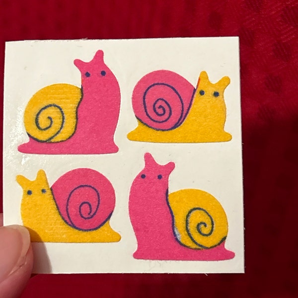 Vintage Fuzzy Snail Stickers Great 7 Seven - Etsy