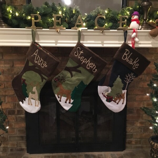 Felt Stocking--"woodland Friends" - Etsy
