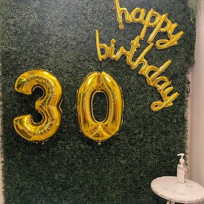 Big Gold Number Balloon 27 Inch Foil Birthday Party Balloons 1st ...