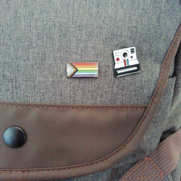 Progress Pride Flag Pin — Enamel Badge Rainbow Inclusive Gay LGBT ...