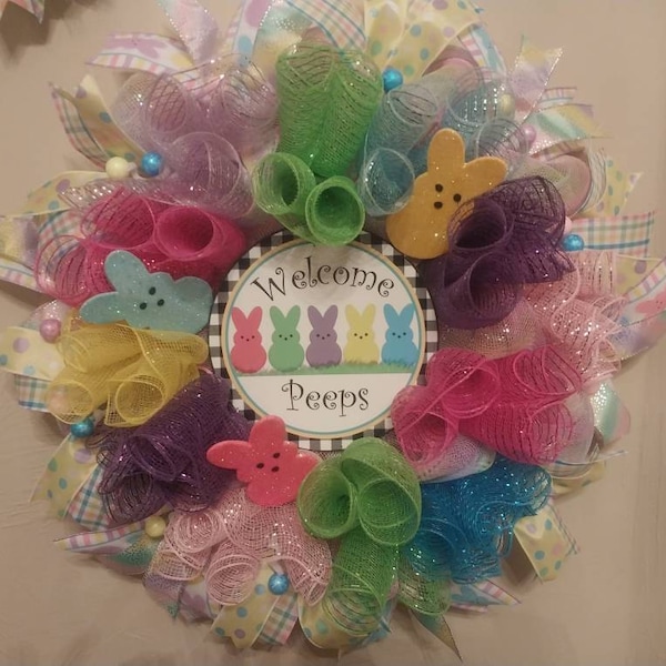 Welcome Peeps Wreath Sign Wreath Attachment Wreath Supplies Craft ...