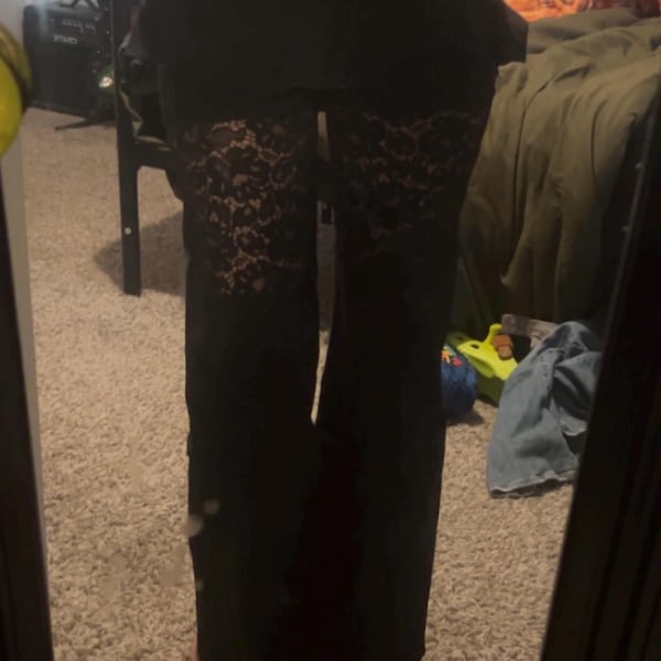 Faux Garter Devi Pants,sexy Pants,ruffle Skirt,garter Belt,lingerie ...