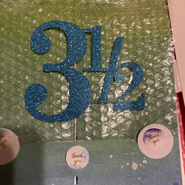 Large Number Cake Topper, Birthday Age, Anniversary, Retirement Parties ...