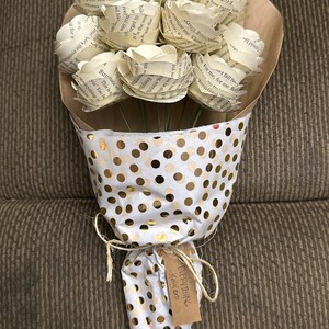 Custom Song Lyrics Paper Flowers, Wedding Vows, Paper Anniversary ...