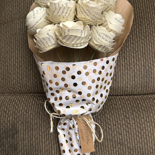 Custom Song Lyrics Paper Flowers, Wedding Vows, Paper Anniversary ...