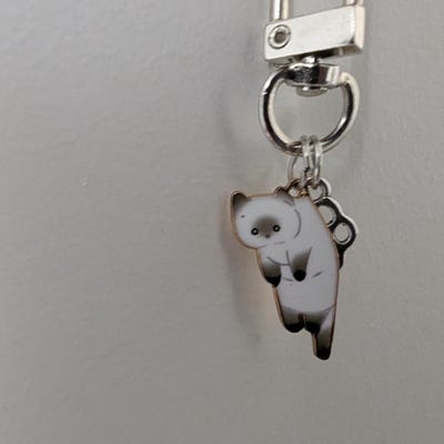 Adorable Cute Cat Mini Keychain, Kawaii Cat Key Ring for Backpacks and ...