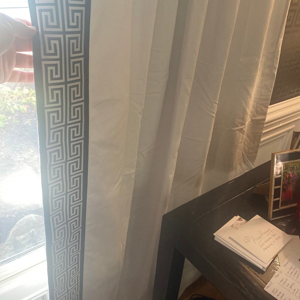 100 Mm Black Elegant Greek Key Border, Curtain Trims, Sewing Trim ...