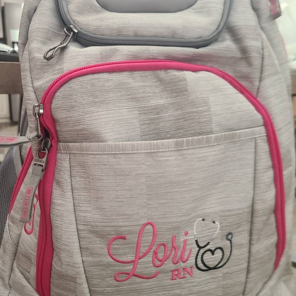 Personalized Nurse Backpack Custom Embroidered Respiratory Radiology ...