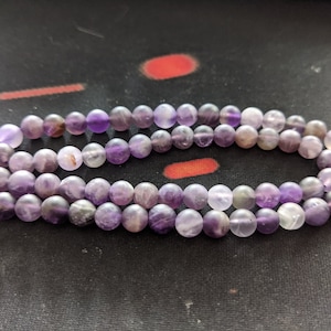 6mm Smooth Amethyst Beads, Gemstone Beads, Mala Beads, High Quality 1 ...
