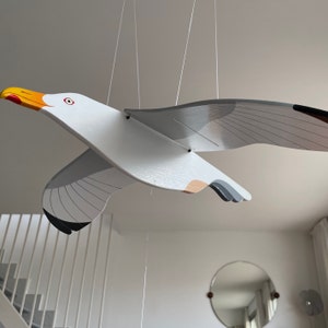 Mobile Flying Wooden Bird Gull for Home Decoration or Decoration for a ...