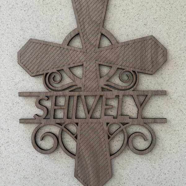 Split Letter Cross Monogram - Digital Laser Cut File - SVG - Glowforge ...