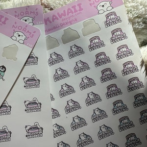 Kawaii Work Schedule Planner Stickers Work Schedule Sticker Work Script ...