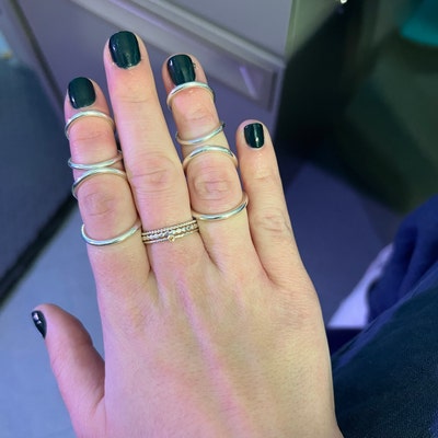 BUNDLE OF 10 Adjustable Swan Splint Ring Sterling Silver Swan Splint ...