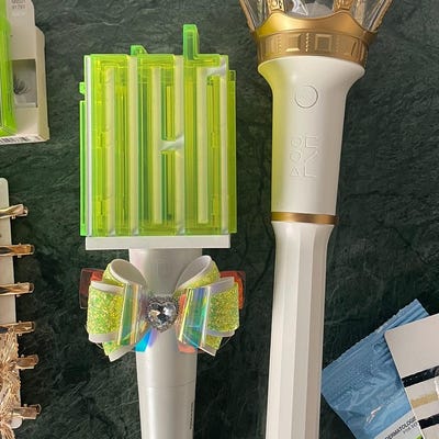 SEVENTEEN SVT Caratbong Ribbon Bow Keychain Pendant Light Stick Lanyard ...