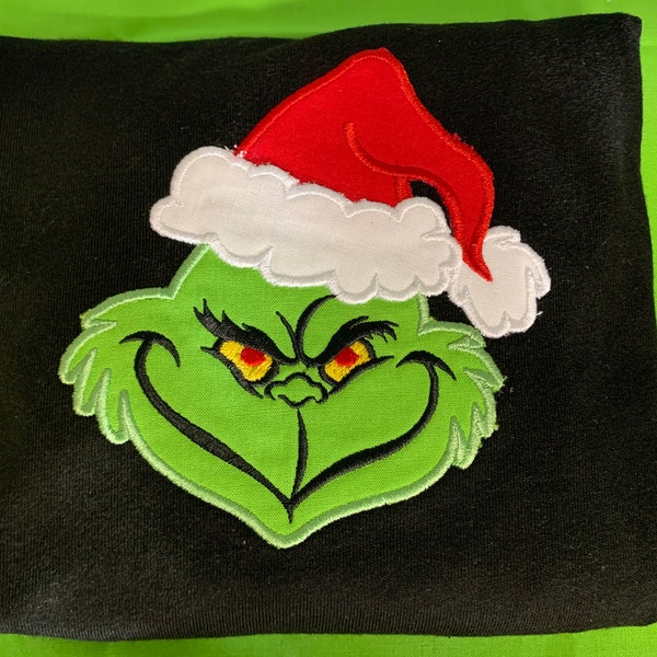 The Grinch Applique Machine Embroidery Design, Embroidery Patterns ...