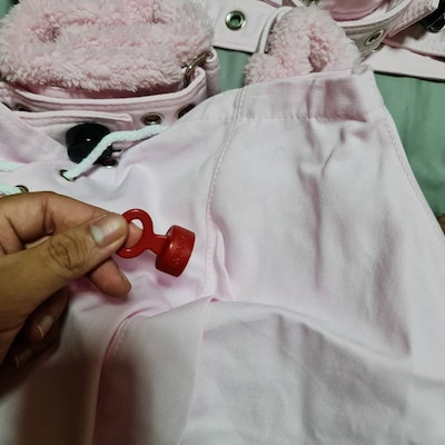 Set of 4 Pink Soft Padded Fleece Wrist and Ankle Cuffs Restraints With ...