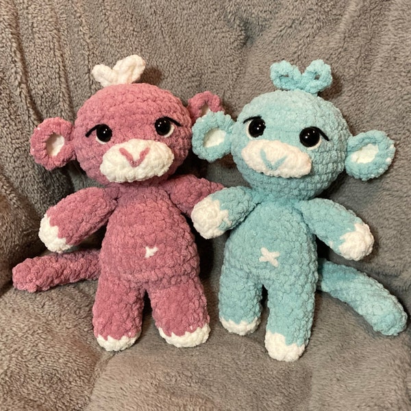 Matty Monkey Crochet Low Sew Plushie Stuffed Animal Pattern ONLY - Etsy