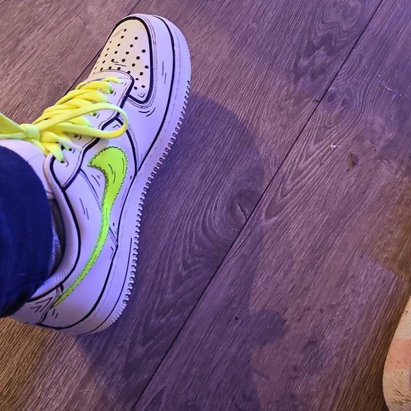 Nike Air Force 1 (AF1) "harley" (cartoon Drip Logo - Custom Creations ...